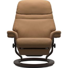 Relaxsessel stressless "Sunrise", braun (taupe paloma), B:88cm H:103cm T:78cm, Leder BATICK: BATICK ist ein leicht korrigiertes, durchgef&auml;rbtes und genarbtes M&ouml;belleder, bei dem die meisten Unebenheiten und Spuren in der Regel entfernt wurden.;Leder PALOMA: PALOMA ist ein durchgef&auml;rbtes Semianilin-M&ouml;belleder mit nat&uuml;rlicher Narbung.;ROHLEDER Stoff Q2 FARON: Ein fester zuverl&auml;ssiger Boucl&eacute; mit eine