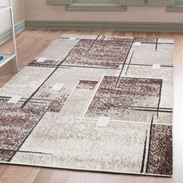 Teppich OTTO HOME "Deblin" Gr. 7, beige (sand), B:240cm H:9mm L:320cm, Kunstfaser, Teppiche, Teppich, weicher Flor, Kurzflor, Karo-Design, modern, geometrisches Muster