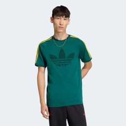 T-Shirt adidas originals "MONOGRAM INFILL 3S", Herren, Gr. L, collegiate gr&uuml;n, Obermaterial: 100% Baumwolle, Rundhals, Shirts T-Shirt