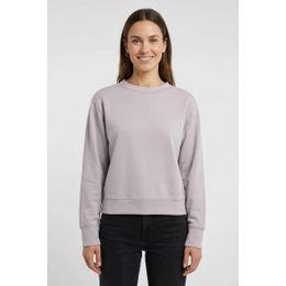 Sweater BOSS Orange "Exandra Premium Damenmode", Damen, Gr. S (36), open lila 540, Sweatware, Obermaterial: 52% Modal, 46% Polyester, 2% Elasthan, unifarben, normal, Rundhals, B&uuml;ndchen, Sweatshirts Sweater, mit Kellerfalte am R&uuml;cken, Relaxed Fit