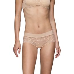 Panty Triumph "Body Make-Up Illusion Lace", Herren, Gr. 38, beige, Microtouch, Obermaterial: 80% Polyamid, 20% Elasthan. Spitze: 92% Polyamid, 8% Elasthan, leicht gl&auml;nzend, unifarben, k&ouml;rpernah, Unterhosen Panty, florale Stretch-Spitze, glatter Bund, Mikrofaser, nahtlos