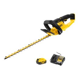 Set Dewalt Akku-Heckenschere 18V + Akku 5Ah + Ladeger&auml;t 4A (DCMHT563P1-QW)