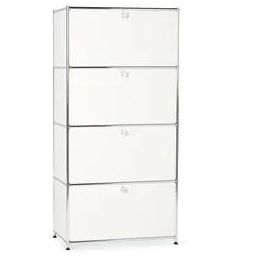 Tchibo - Highboard Metall &raquo;Cn3&laquo; mit 4 Klappenf&auml;chern - 77x40x158,5cm - chrom - Stahl / Aluminium / Kunststoff