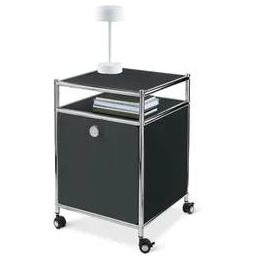 Tchibo - Rollcontainer Metall &raquo;Cn3&laquo; mit Klappe - 40x40x58cm - schwarz - Stahl / Aluminium / Kunststoff