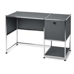 Tchibo - Schreibtisch Metall &raquo;Cn3&laquo; mit Klappt&uuml;r - 116x52,5x75cm - chrom - Stahl / Aluminium / Kunststoff