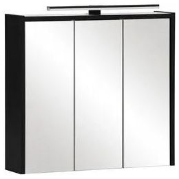 Schildmeyer Tchibo - Spiegelschrank &raquo;Emmik&laquo; - 65x16x62,5cm - schwarz - Holz / Glas / Metall