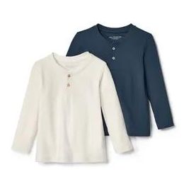 Tchibo - 2 Kinder-Henley-Shirts mit Rippstruktur - Jungen - Gr. 110/116 - creme