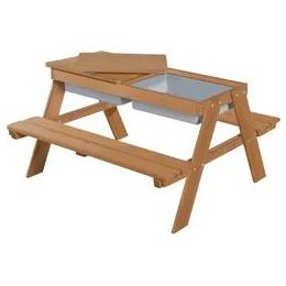 Roba Kinder-Outdoor-Sitzgruppe &raquo;Picknick for 4&laquo; - 89x85,5x50cm - braun - Holz / Kunststoff