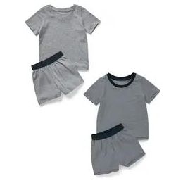Tchibo - 2 Kinder-Pyjamas - Jungen - Gr. 98/104 - wei&szlig;/gestreift