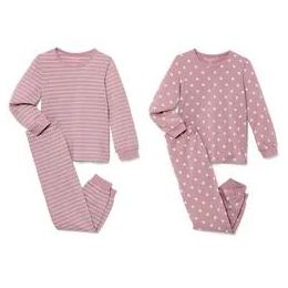 Tchibo - 2 Kinder-Pyjamas - M&auml;dchen - Gr. 98/104 - wei&szlig;