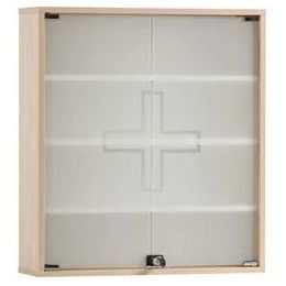 Schildmeyer Tchibo - Medikamentenschrank &raquo;Wido&laquo; - 64x19,6x71cm - braun - Holz / Glas / Metall