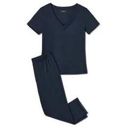 Tchibo - Pyjama - Damen - Gr. L - dunkelblau