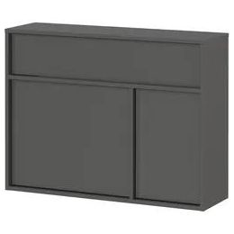 Germania Tchibo - Ameca Mehrzweckschrank mit 2 T&uuml;ren und einer Schublade - 83x25x63cm - grau - Holz