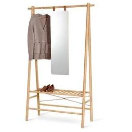 Tchibo - Garderobe mit Spiegel - 113x45,5x181cm - naturfarben - Bambusholz / Glas / Polyurethan