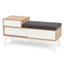 Tchibo - Sitzbank mit Schuhfach - 108x38x54,5cm - braun - Holz / Buchenholz / Polyester