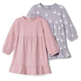 Tchibo - 2 Baby-Jerseykleider - Baby - Gr. 62/68 - creme/print