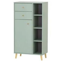 Schildmeyer Tchibo - Highboard &raquo;Bjarne&laquo; - 60x33x113,5cm - braun - Holz / Metall