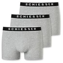 3 Schiesser Shorts mit Bio-Baumwolle - Herren - Gr. Xl/7 - grau