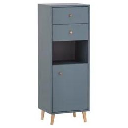 Schildmeyer Tchibo - Highboard &raquo;Bjarne&laquo; - 40,5x33x113,5cm - braun - Holz / Metall