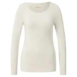 Tchibo - Langarmshirt im Modal-Seide-Mix - Damen - Gr. S - creme