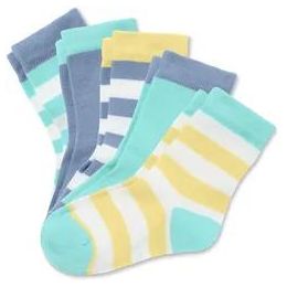 Tchibo - 5 Paar Socken aus Bio-Baumwolle - Baby - Gr. 23-26 - blau/gestreift