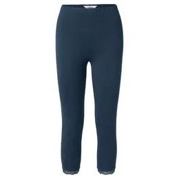 Tchibo - 3/4-Leggings mit Spitzenborte - Damen - Gr. S - dunkelblau