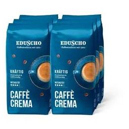 EDUSCHO Caff&egrave; Crema Kr&auml;ftig - 6 x 1 kg Ganze Bohne - Intensit&auml;t: 4/5