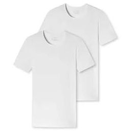 2 Schiesser T-Shirts mit Bio-Baumwolle - Herren - Gr. Xl/7 - wei&szlig;