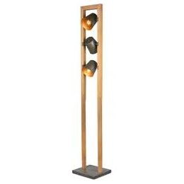 Trio Stehleuchte &raquo;Bell&laquo; - 30x88,5x17,5cm - braun - Metall / Holz