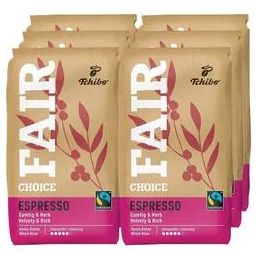 Tchibo - Fair Choice Espresso - 6x 1 kg Ganze Bohne - Intensit&auml;t: 5/6