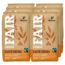 Tchibo - Fair Choice Caff&egrave; Crema - 6x 1 kg Ganze Bohne - Intensit&auml;t: 3/6
