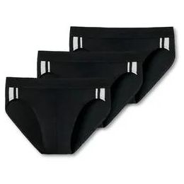 3 Schiesser Slips - Herren - Gr. L/6 - schwarz