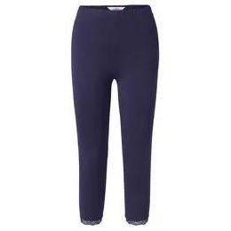 Tchibo - 3/4-Leggings mit Spitzenborte - Damen - Gr. S - dunkelblau