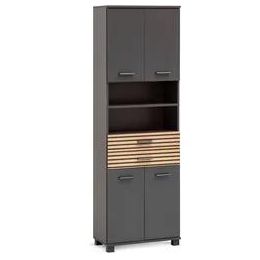 Tchibo - Hochschrank &raquo;Katta&laquo; - 60x32,5x181cm - anthrazit - Holz / Metall / Kunststoff