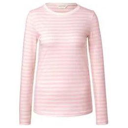 Tchibo - Gestreiftes Langarmshirt - Gr. L - wei&szlig;/gestreift