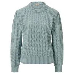 Tchibo - Grobstrick-Pullover mit Wolle - Damen - Gr. L - blau