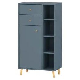 Schildmeyer Tchibo - Highboard &raquo;Bjarne&laquo; - 60x33x113,5cm - braun - Holz / Metall
