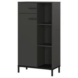 Germania Tchibo - Aktenschrank &raquo;Rovigo&laquo; - 64x34x120cm - schwarz - Holz / Metall