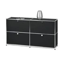 Tchibo - Sideboard &raquo;Cn3&laquo; mit vier Klappen - 152x40x82,5cm - schwarz - Stahl / Aluminium / Kunststoff