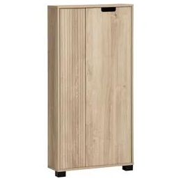 Schildmeyer Tchibo - Highboard &raquo;Emmik&laquo; - 60x19,5x124cm - schwarz - Holz / Kunststoff / Metall
