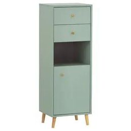 Schildmeyer Tchibo - Highboard &raquo;Bjarne&laquo; - 40,5x33x113,5cm - braun - Holz / Metall