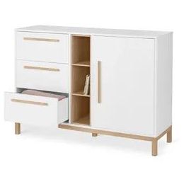 Tchibo - Kommode &raquo;Eklund&laquo; mit Schubladen und T&uuml;r - 120x38x85,5cm - braun - Holz / Eichenholz / Filz