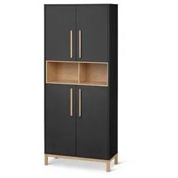 Tchibo - Bad-Hochschrank &raquo;Eklund&laquo; - 80x35x190cm - anthrazit - Holz / Eichenholz / Eichenholz