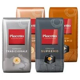 Piacetto Probierset - 4 x 1 kg Ganze Bohne