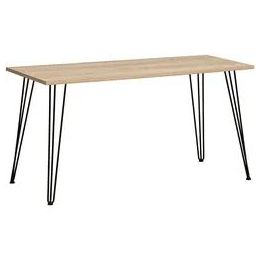 Schildmeyer Tchibo - Schreibtisch &raquo;Emmik&laquo; - 138x73,5x73,5cm - schwarz - Holz / Metall / Stahl