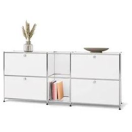 Tchibo - Sideboard Metall &raquo;Cn3&laquo; mit 4 Klappenf&auml;chern - 190x40x82,5cm - chrom - Stahl / Aluminium / Kunststoff