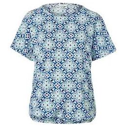 Tchibo - Blusenshirt mit Alloverprint - Damen - Gr. M - wei&szlig;/print