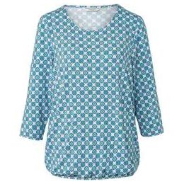 Tchibo - Blusenshirt mit Alloverprint - Damen - Gr. M - wei&szlig;/print