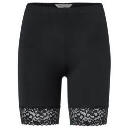 Tchibo - Radlershorts mit Spitzenborte - Damen - Gr. S - schwarz