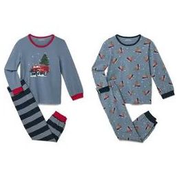 Tchibo - 2 Kinder-Pyjamas - Baby - Gr. 86/92 - dunkelblau